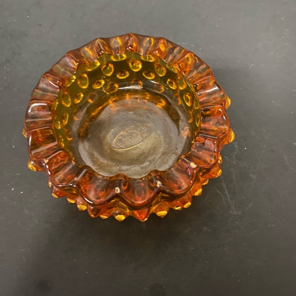 Fenton | Accents | Amber Vintage Fenton Hobnail Colonial Amber Glass Ashtray From 97s | Poshmark